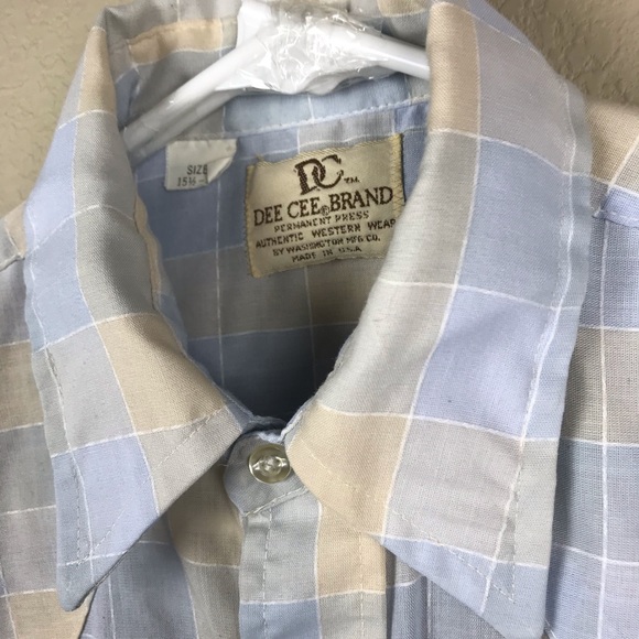 Dee Cee | Shirts | Vtg Dee Cee Brand Denim Blue Sawtooth M | Poshmark